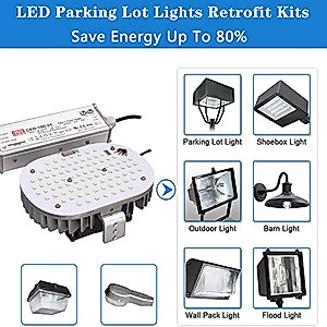 300W LED Retrofit Kit with Power Supply, 40500 LM 5000K Daylight Shoebox LED Retrofit Kit Light (1000W MH/HID Eq) E39 Mogul Base for Parking Lot Lights, High Bay Lights UL DLC Certified (300W 1-Pack)