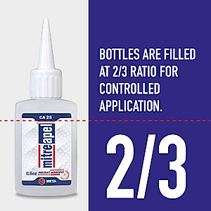 MITREAPEL CA Glue with Activator (0.80 oz - 3.30 fl oz.) - CA Glue for Woodworking - Cyanoacrylate Glue and Activator Spray - Crazy Glue, Super Glue for Crafts and DIY Projects - (1 Pk)