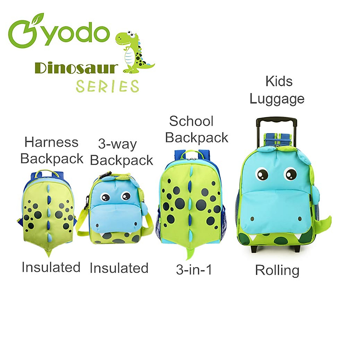 Yodo Little Kids School Bag Pre-K Toddler Backpack - Reflective Fins, Name Tag and Chest Strap, Shark
