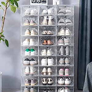 Homoyoyo 4pcs Sneaker Containers Organizer for Cabinets Sneaker Storage Shoe Pp Wall Bracket
