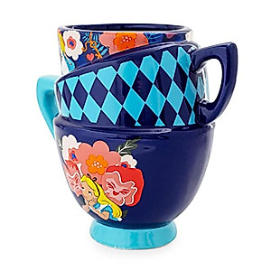Disney Alice in Wonderland Stacked Teacups Sculpted Ceramic Mug | Holds 20 Ounce