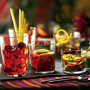 Bormioli Rocco Bodega Collection Glassware – Set Of 12 Maxi 17 Ounce Drinking Glasses For Water, Beverages & Cocktails – 17oz Clear Tempered Glass Tumblers, Transparent