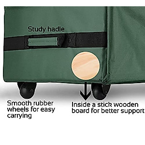 Rolling Large Christmas Tree Storage Bag - Fits Up to 9 ft. Artificial Disassembled Trees, Wheels & Durable Handles for Easy Carrying and Transport - 600D Durable Fabric