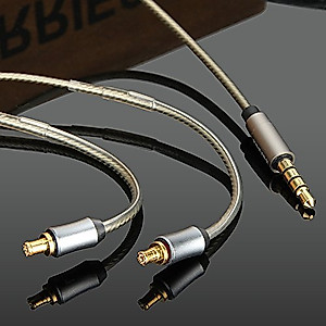 Earmax Upgrade Audio Cable Cord Inline Remote & Mic Earphone Replacement Cable for ATH-LS50 70 200 300 400 E40 50 70 SR9 ESW950 etc.