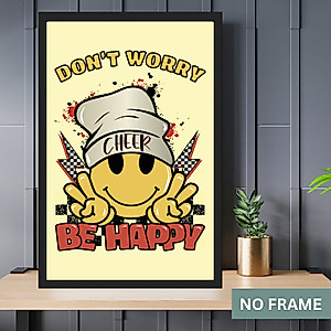 Retro Wall Art for Room Aesthetic, Cute Posters, Cute Wall Decor, Retro Wall Decor, 70 Room Decor, Retro Poster for Kitchen, Bedroom, Dorm Room, Apartment (Unframed)