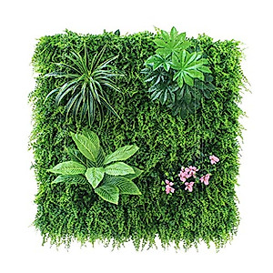 XEWNEG Artificial Panels Plant Outdoor Greenery Backdrop Wall, Privacy Screen Garden Wedding Decoration (100 × 100cm) (Color : C)