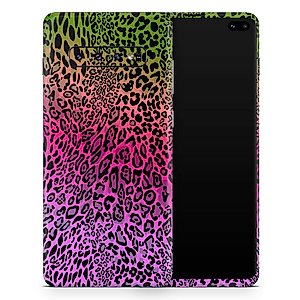 DesignSkinz Tropical Neon Animal Print Protective Vinyl Decal Wrap Skin Cover Compatible with The Samsung Galaxy S20 (Screen Trim & Back Glass Skin)
