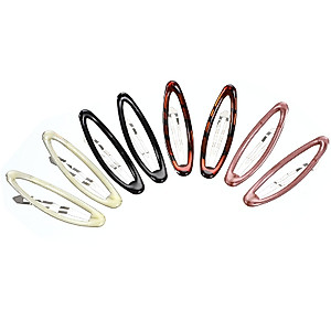 16 Pieces 2.8 Inch Big Oval Water Drop Shape Women Hair Clips Metal Stoving Varnish No Slip Hair Barrettes for Girls Women Accessories(Adorable Color)