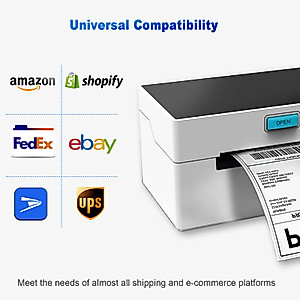 TEROW Printer 9220 Thermal Label Printer 4x6 Shipping Label Printer with 160mm/s High-Speed and Auto Label Detection for Amazon, UPS and Ebay, Support Multiple Systems(with a Label Holder)