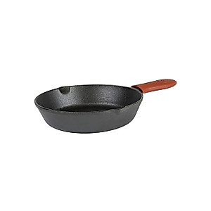 Lodge Cast Iron Skillet with Red Mini Silicone Hot Handle Holder, 8-inch & Pre-Seasoned 6-1/2-Inch Skillet