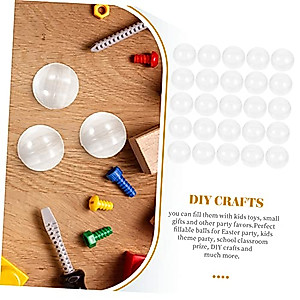 Clear Plastic Hanging Ball 100pcs Transparent Shell Plastic Balls for Baby Mini Gift Boxes Mini Cake Box Gumball Machine for Kids Plastic Decor Vending Machine Stroage Balls Round