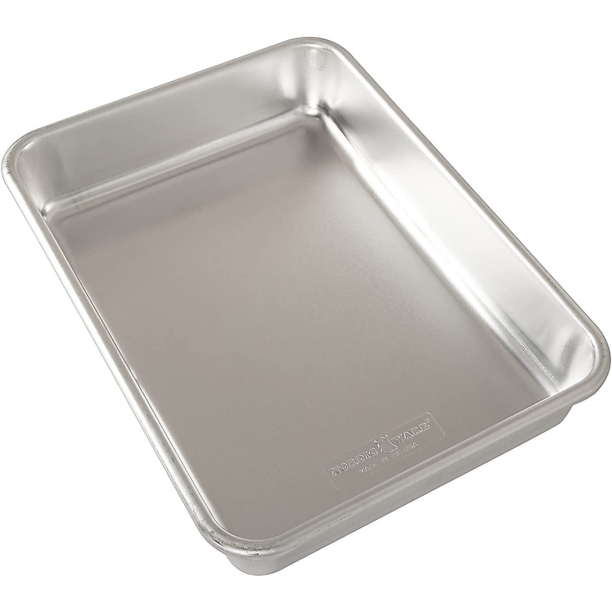 Nordic Ware Natural Aluminum Commercial Cake Pan with Lid, Rectangle Pan with Lid Silver, 9 x 13