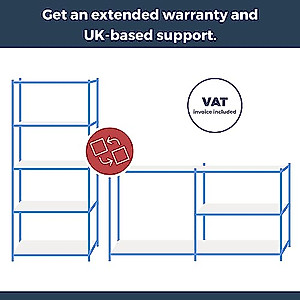 G-Rack | 5 Tier Garage Shelving Units | Metal Shelving Storage | Heavy-Duty Organization Racks | Adjustable Shelves | 2000LB Capacity | Ideal for Workshop, Shed, Office - 59D x 30W x 12H (Blue)