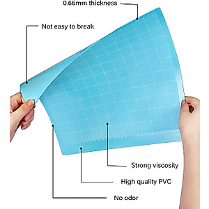 Gwybkq Cutting Mat for Cricut Maker 3/Maker/Explore 3/Air 2/Air/One 8 Pack 12x12 VarietyGrip Cut Replacement Accessories Green/Blue/Purple/Pink Card Adhesive Sticky Pads