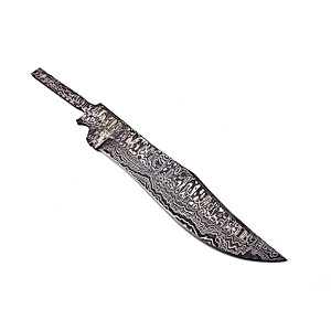 BB-4040 Handmade Damascus Steel 15 Inches Blank Blade Knife Beautiful Pattern on the Blade, Make your own desire of Handle and be proud of your work