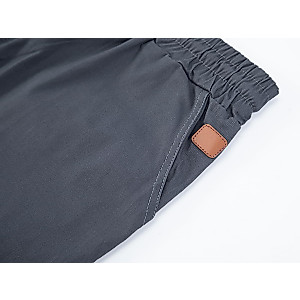 GM MGBOYGYM Mens Fashion Joggers Sports Pants - Cotton Cargo Pants Sweatpants Trousers Mens Long Pants Dark Grey-S