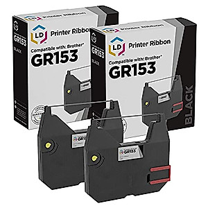 LD Compatible Printer Ribbon Cartridge Replacement for Brother 1030 GR153 (Black, 2-Pack)