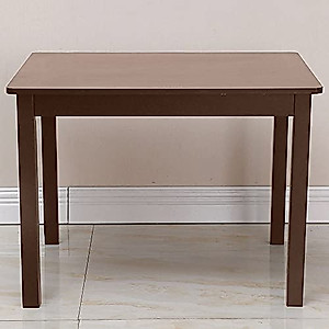 LBLWJD Kids Wood Table and Chair Set (4 Chairs Included) - Children's Furniture Ideal for Arts & Crafts, Snack Time, Homeschooling, Homework & More (Espresso)