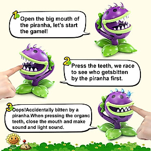 Maikerry Plants and Zombies bite Finger and Teeth Extraction Game, Big Mouth Chomper Model Parent-Child Game vs Toys,Great Gifts for Kids and Fans,Christmas,Birthday and Party