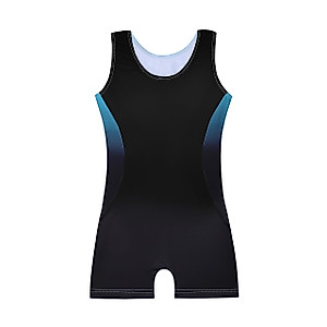 WanLiangJin Toddler Girls Gymnastics Leotards Size 8-9 9-10 8-10 Years Kids Blueblack Biketards Sparkly Rhinestone Diamante Athletic Tumbing Class Ropa de Gimnasia para niñas Sport Activewear