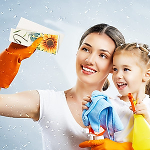 Whaline 4Pcs Sunflower Swedish Dishcloths Sunflower Kitchen Dish Towel Reusable Love Home Cotton Kitchen Towels for Baking Cooking Home Kitchen Bathroom Decor, 6.7 x 7.7Inch