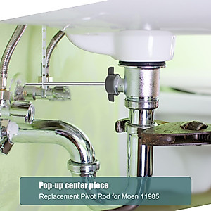 2pcs Bathroom Sink Pivot Rod for Moen 11985, Premium Metal and Plastic Ball Rod Replacement for 50/50 Lavatory Pop Up Center Sink Drain Stopper Assembly Compatible with Moen 11985