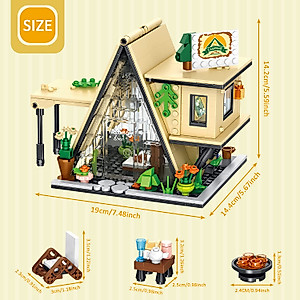 PinkBee Friends Beach Glamping Set Girls Camping Tent Flower House Building Block Kits Who Love Nature Toys and Popular Glamping Trips Christmas Xmas Birthday Gifts for Adults Kids 8-12 6-12 7-9