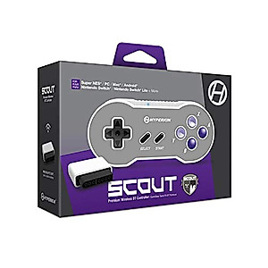 Hyperkin "Scout" Premium BT Controller for Super NES/PC/Mac/Android (Includes Wireless Adapter)