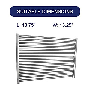 18.75 Inch Stainless Steel Cooking Grill Grate for Weber Genesis II 300 and LX 300 Series, Replacement Parts for Weber 66095 84136;2 Pack