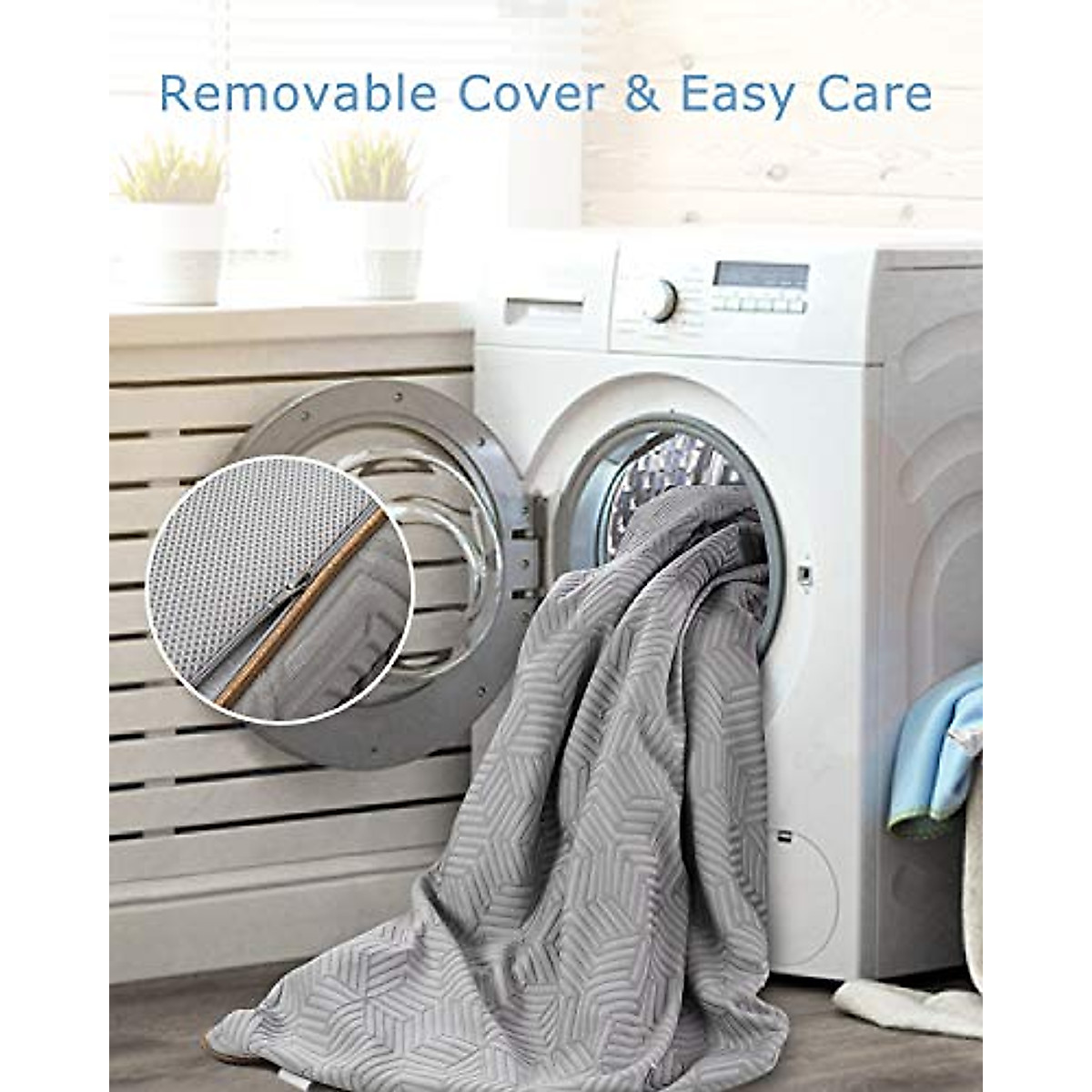 BedStory 2 Inch Memory Foam Mattress Topper Queen, Gel & Bamboo Charcoal Infused Bed Toppers, Foam Mattress Pad with Breathable Removable Cover, High-Density Memory Foam