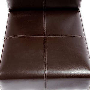 Christopher Knight Home Emilia Chocolate Brown Leather Dining Chairs (Set of 2)