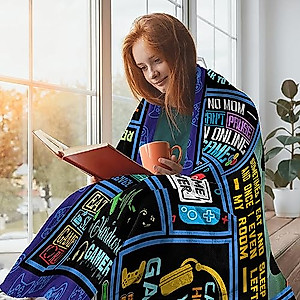 Gamer Gifts, Gifts for Gamers Blanket 60"x50", Gamer Gifts for Men, Gamers Birthday Gifts, Gamer Gifts for Boyfriend, Gamer Gifts for Teen Boys, Video Gamers Gift Ideas for Christmas Valentines Day