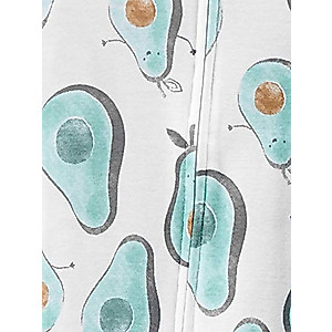 Simple Joys by Carter's Baby Boys' Snug-Fit Footed Cotton Pajamas, Pack of 3, Avocados/Tie Dye, 12 Months