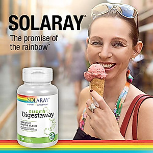 SOLARAY Super Digestaway Digestive Enzyme Blend | Healthy Digestion & Absorption of Proteins, Fats & Carbohydrates | Lab Verified | 60 VegCaps