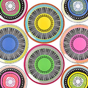 Gibson Home Almira Melamine Dinnerware, Assorted, Service for Four (12pcs)