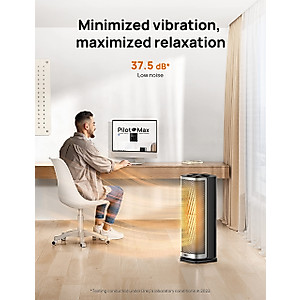 Dreo Space Heater for Bedroom, 70 ° Oscillation, Fast Heating Ceramic Electric with Digital Thermostat, Remote Control, 1-12H Timer, Overheat Protection, Safety Heater for Indoor Use Large Room