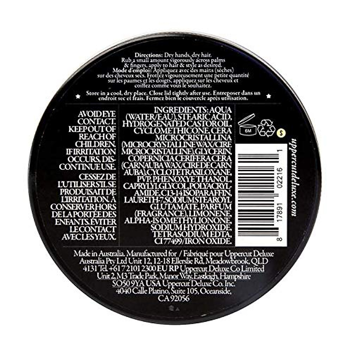 UPPERCUT DELUXE Weightless Easy Hold Hair Pomade, 3.1 Ounces