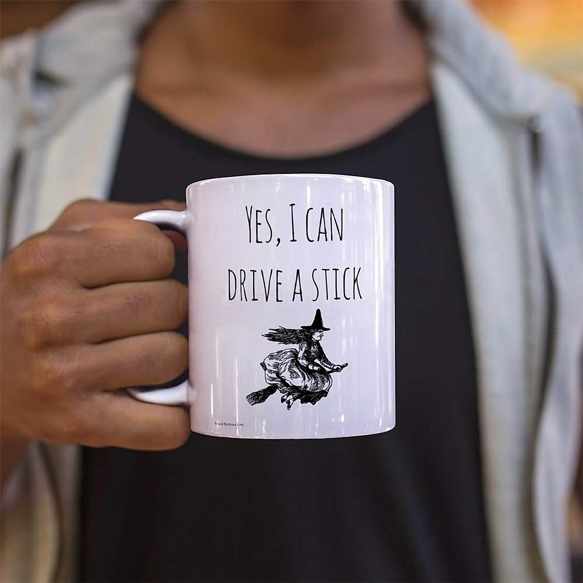 Trend Setters Halloween – I Can Drive Stick - Witch – Funny Coffee or Tea Mug – Perfect for gifting or collecting Ltd.