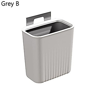 Kitchen Trash Can with Lid - Trash Can 9L Large Capacity Wide Opening Plastic Wall-Mounted Cabinet Sliding Rubbish Bin Household Products - Green A