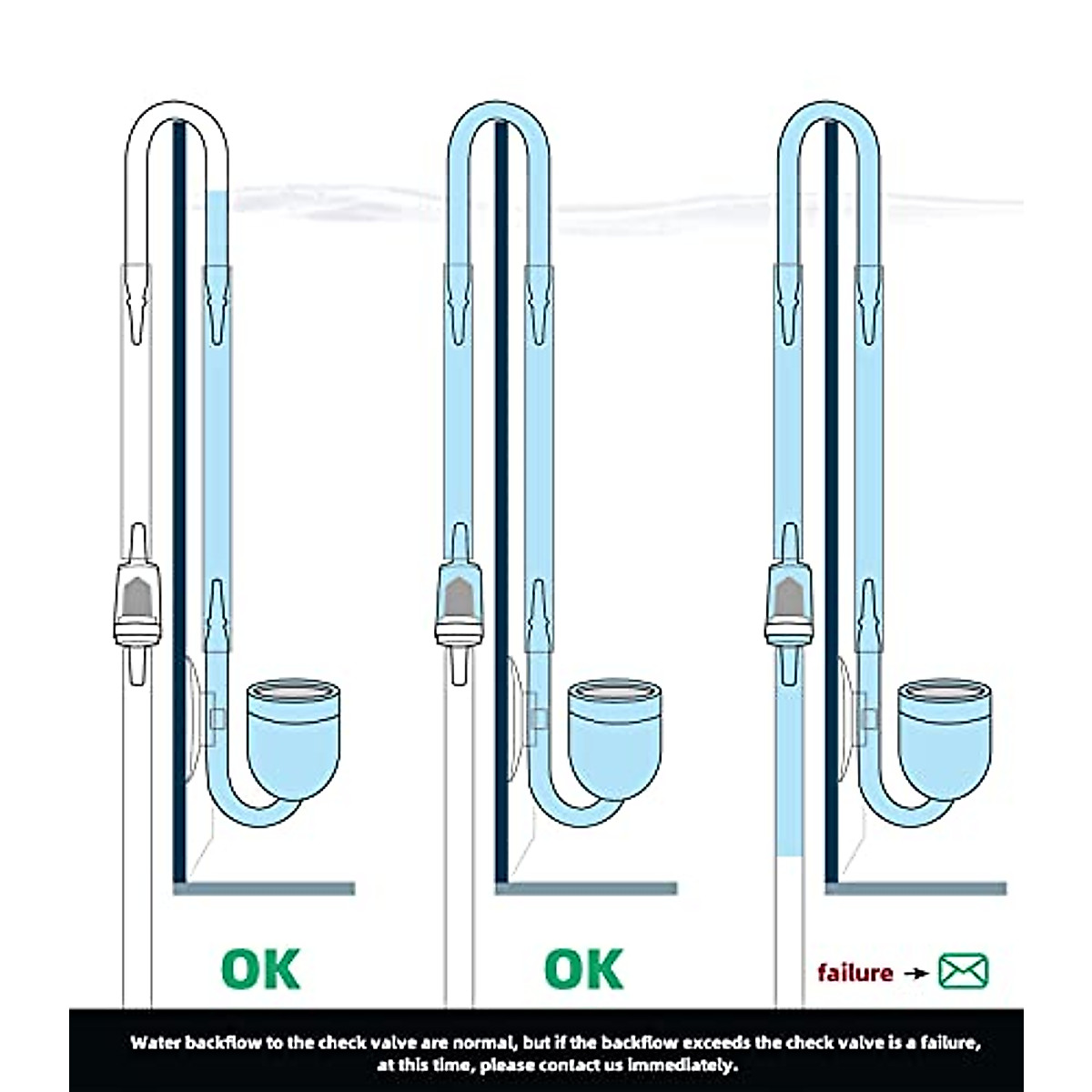 Clscea Aquarium Glass CO2 Diffuser Atomizer with U Tube Check Valve Suction Cup Premium Version