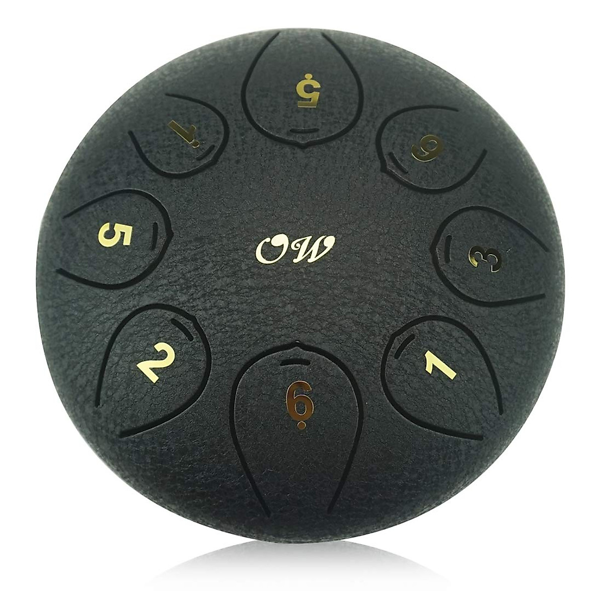 6 inches C Major Steel Tongue Drum Black 8 Notes Tank Drum with Couple of Mallets, Beautifully Finished and Peaceful Sound, Ideal for Meditation and Healing, Easy to Learn and Play,Christmas Gift Idea