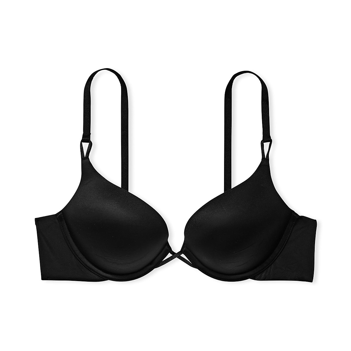 Victoria's Secret Bombshell Sexy Strap Push Up Bra, Add 2 Cups, Plunge Neckline, Bras for Women, Very Sexy Collection, Black (36B)