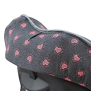 JYOKO Kids Universal Padded Cover Liner for Baby car seat Gr 0/100% Cotton Made (Compatible with Maxi COSI, Chicco, Mico, Evenflo, Mesa, Britax and More) (Fluor Heart)