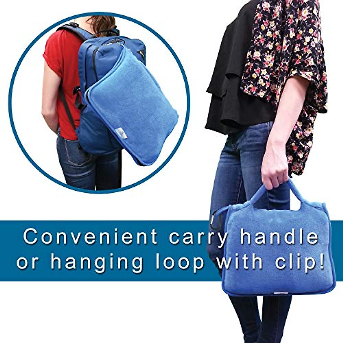 MPN’s Travel Throw Blanket Compact Lightweight Portable Plush Coral Fleece with Zippered Carry Pouch Perfect Size 43 x 59 Use as Soft Lumbar Support Pillow Travel Pillow Free Eye Mask and Ear Plugs