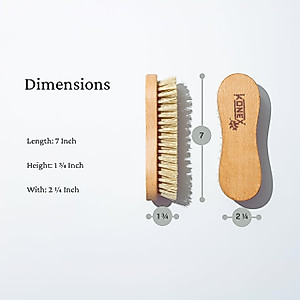 KONEX Nylon Fiber Economy Utility Cleaning Hand Brush, Heavy Duty Hand-Held Scrub Brush with Stiff Bristles, Wooden Body, Ideal Scrub Brushes for Cleaning and Scrub Brushes (Peanut Shaped)