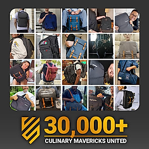 Chef Knife Roll Bag Travel Case | 8 Pockets for Knives & Tools | 2 Flaps with Cleaver & Mesh Pocket | Honing Rod Slot | Chef Knife Case for Professional & Students | Knives Not Included (Denim Grey)