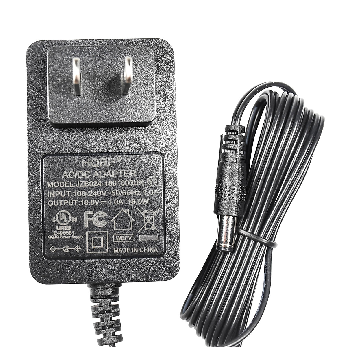 HQRP AC Adapter Works with Logitech Squeezebox Wi-Fi Internet Radio 993-000385 534-000245 PSAA18R-180 X-R0001 930-000097 930-000101 930-000129 830-000080 830-000070 534-000248 090453-12
