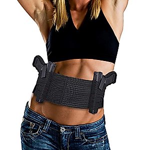 Accmor Belly Band Holster for Concealed Carry, Elastic Breathable Waistband Gun Holster for Women Men, Right and Left Hand Draw
