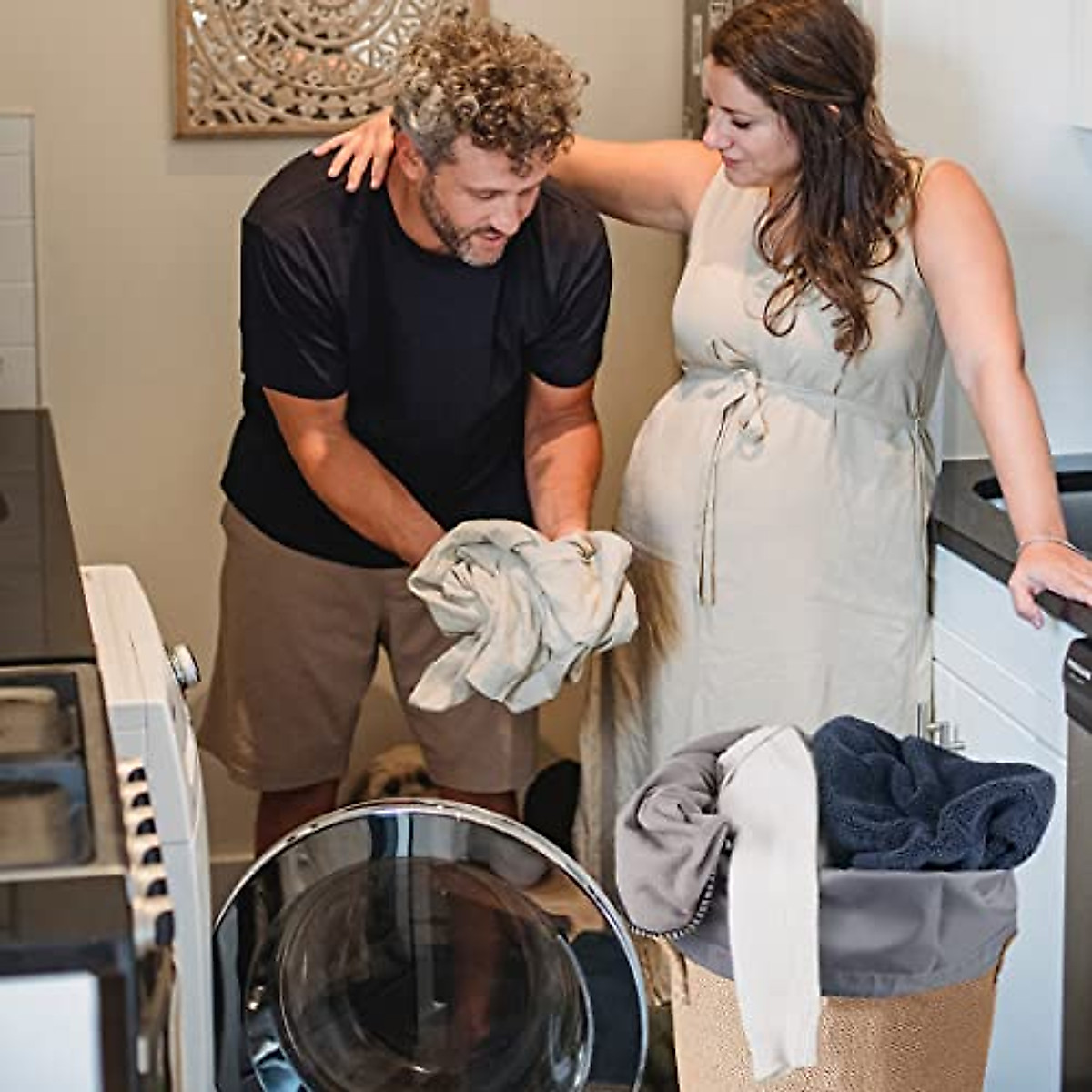 Laundry Bag with Cute Mermaid Pattern, Dirty Clothes Bag for Traveling, Dirty Laundry Travel Bag, Large Laundry Bag, College Laundry Bag, Easy Fit a Laundry Hamper or Basket, Mermaid Gifts for Girls