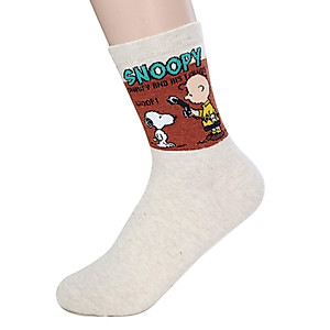 The Peanuts Women and teen girls Licensed Socks Collection Socksense (US, Alpha, One Size, Regular, Regular, Movie_5pairs)